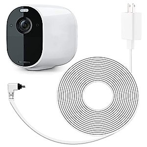 25ft/7.5m Power Adapter for Arlo Essential Spotlight, Weatherproof Outdoor Power Cable Continuously Charging Your Arlo Essential Camera- White