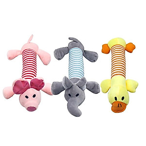 Dog Cat Fleece Toys Elephant Duck Pig Chicken Legs Pet Funny Plush Toys Fit for All Pets Popular Squeak Chew Sound Dolls