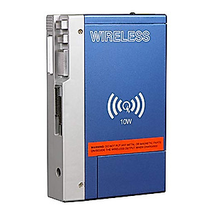 New Wave Toys Replitronics Hotline 16000 mAh Portable Power Bank and 10W Fast Wireless Charger, Metallic Blue, Retro Vintage USB C up to 3 Devices