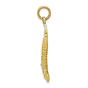 IceCarats 14K Yellow Gold Bald Eagle Symbol of Strength Freedom Hawk Bird Necklace Pendant Charm Only