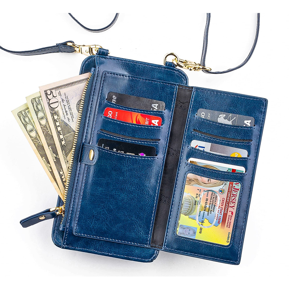 Claasico Womens Crossbody Wallet & Phone Case | iPhone/Samsung/LG Magnet Cell Pouch & Handbag