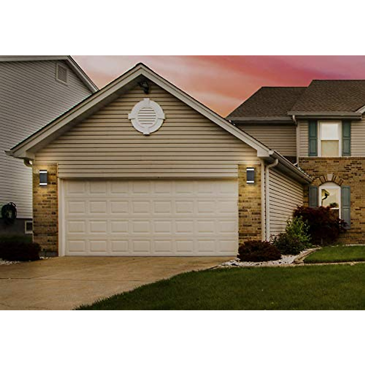 LMP 2 Pack LED Square Up and Down Lights Outdoor Wall Light，Body in Aluminum Waterproof Outdoor Wall Lamps，3000k 5W with Certificate ETL