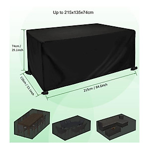 Zhadongli Art Outdoor Furniture Covers 110" Lx75 Wx36 H Outdoor Table Covers Waterproof Rectangle, Heavy Duty 420D Patio Furniture Covers Sectional Sofa Set