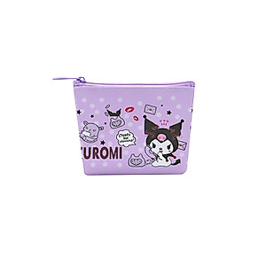 JADOUR Anime Sanriio wallet with cinnamon roll accessories necklace bracelet badge keychain lanyard small wallet for women (kurome)