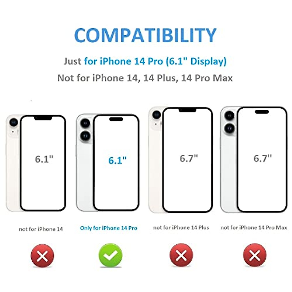 Onetop Compatible with iPhone 14 Pro Wallet Case with Card Holder, PU Leather Kickstand Card Slots Case, Double Magnetic Clasp and Durable Shockproof Cover 6.1 Inch (Black)