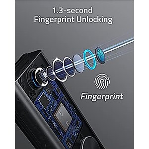 eufy Security Smart Lock Touch, Remotely Control with Wi-Fi Bridge, Fingerprint Keyless Entry Door Lock, Bluetooth Electronic Deadbolt, Touchscreen Keypad, BHMA Certified, IP65 Weatherproof
