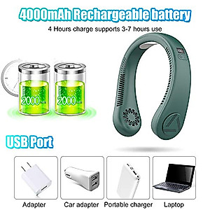 NORMIA RITA [2023 Upgraded] Personal Air Conditioner Neck Fan with Refrigeration Chip USB Poratble Fan LED Screen Fast Cool 45℉-55℉/ 3 Wind Speeds