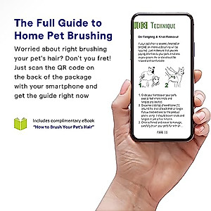Dog Comb for Removes Tangles and Knots - Cat Comb for Removing Matted Fur - Grooming Tool with Stainless Steel Teeth and Non-Slip Grip Handle - Best Pet Hair Comb for Home Grooming Kit - Ebook Guide
