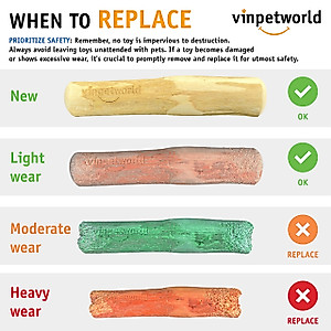VINPETWORLD Coffee Wood Dog Chew Toy | 100% Natural from Vietnam Forest (R) | Safe and Long-Lasting Real Coffee Wood | for Your Smart Dogs - Size M