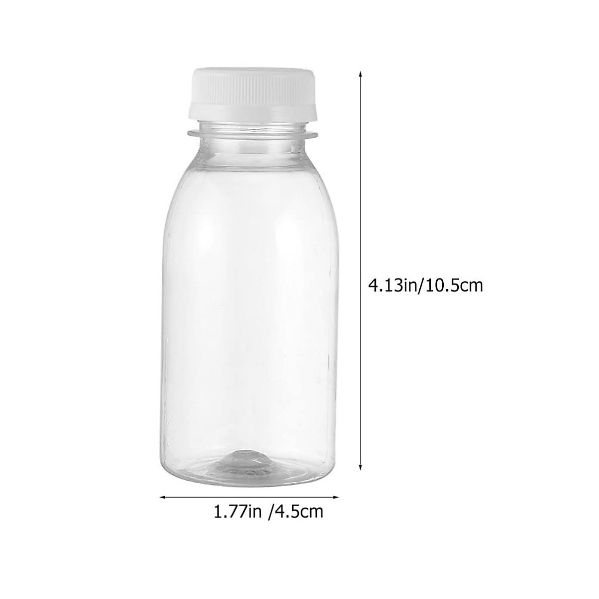DOITOOL Plastic Juice Bottles with Caps - 15Pcs Reusable Juice Containers with Lids for Fridge - Clear Refillable Water Bottles Smoothie Bottle for Homemade Juices, Milk, Tea（100ml/3.4oz