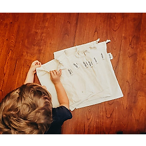 Muslin Produce Bags - Organic Cotton Produce Bags - Cloth Grain Bags - Cloth Vegetable Bags - Cloth Bread Bags - Vegetable Bag Cloth - Produce Bag, Cotton Vegetable Bag Set of 7 (XXL, XL, L, M, S, XS)