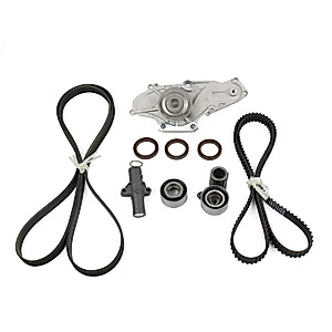 Timing Belt & Water Pump Kit Compatible with Hon-da Acc-ord Od-yssey Pil-ot Rid-geline Ac-ura MDX RDX RL 19200-RDV-J01 19200-RDM-A02 19200-RDM-A01 Weonefit