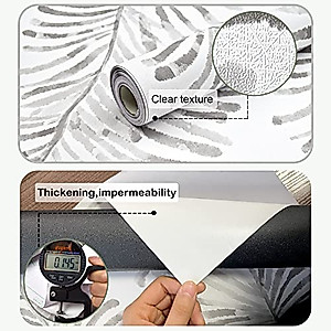 Modern Peel and Stick Wallpaper Boho Contact Paper for Cabinets Brown Wallpaper for Bedroom Self Adhesive Wallpaper Removable Stripe Wall Paper for Nursery Herringbone Shelf Drawer Liner17.3” x 78.7”