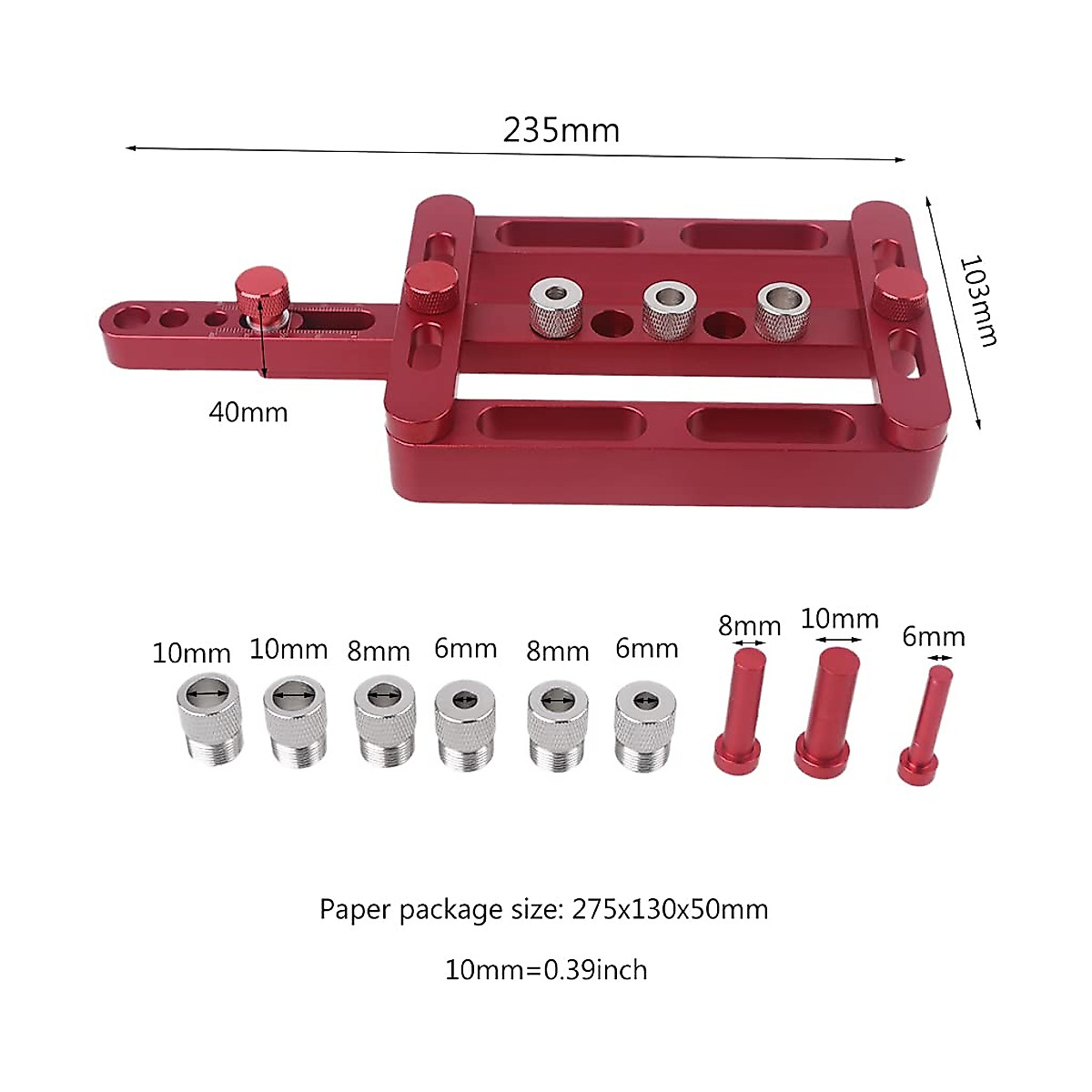 Dowelling Jig Dowels Jig Accessories Self Centering Wood Dowel Hole Drilling Guide Woodworking Three-in-oneTool Dowel Jig Kit