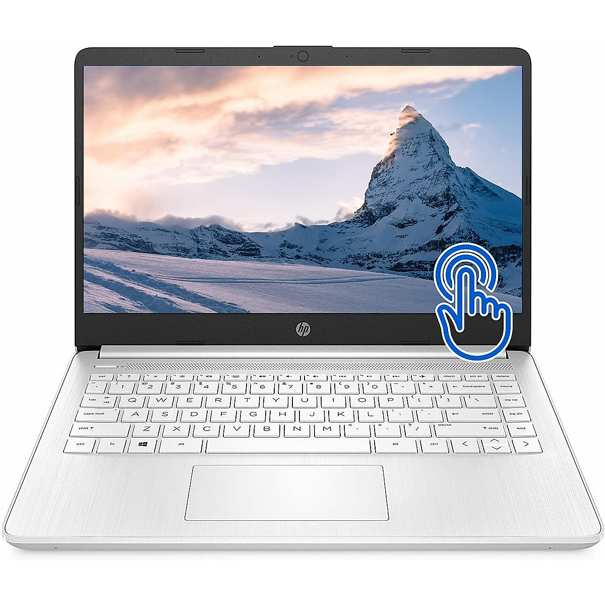 HP Stream 14inch HD Touchscreen Display Laptop, Intel Celeron N4020 Processor, 8GB DDR4 Memory, 128GB Storage (64GB eMMC+64GB Card), WiFi, Bluetooth,1-Year Microsoft 365, Win11, Snow White, W/GaLiMu