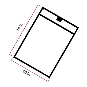 SMTTW Dry Erase Pockets Sleeves Black Reusable Clear Plastic Sleeves 24 Pack Dry Erase Sleeves 10" x 14"Heavy Duty Dry Erase Sleeves Protectors Oversized Board Worksheet Protector
