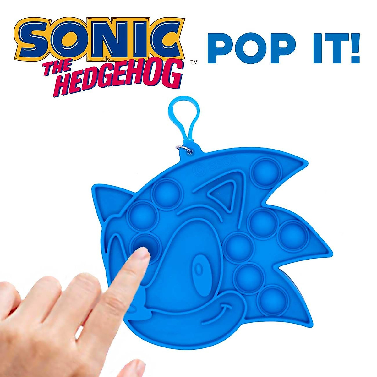 Sonic The Hedgehog Mini Bubblerz Fidget Bubble Popper Backpack Hanger (Tails, Knuckles, Amy Rose)
