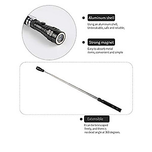 FZFR Magnetic Pickup Tool Lights - Telescoping Magnet Pick Up Gadget Tool with LED Lights for Men, DIY Handyman, car maintenance worker, electrical maintenance worker, birthday gift for boyfriend