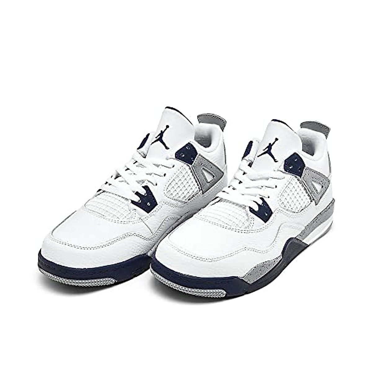 Jordan Jordan 4 Retro (Little Kid) White/Midnight Navy/Light Smoke Grey 12 Little Kid M