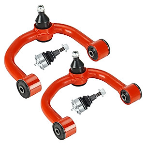Front Upper Control Arms with Ball Joint for Ford F150 2004-2020, 2-4" Lift Suspension Kit Adjustable tubular Control Arms,Replacement Factory Suspension Arms 2PCS Red