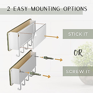 EZENTIAL Key Holder Wall Mount, Self Adhesive Key Hooks, Mail Organizer and Key Rack for Wall, Small Key Hanger for Wall Decorative, Stick on Key Rack, Adhesive Entryway Key Holder