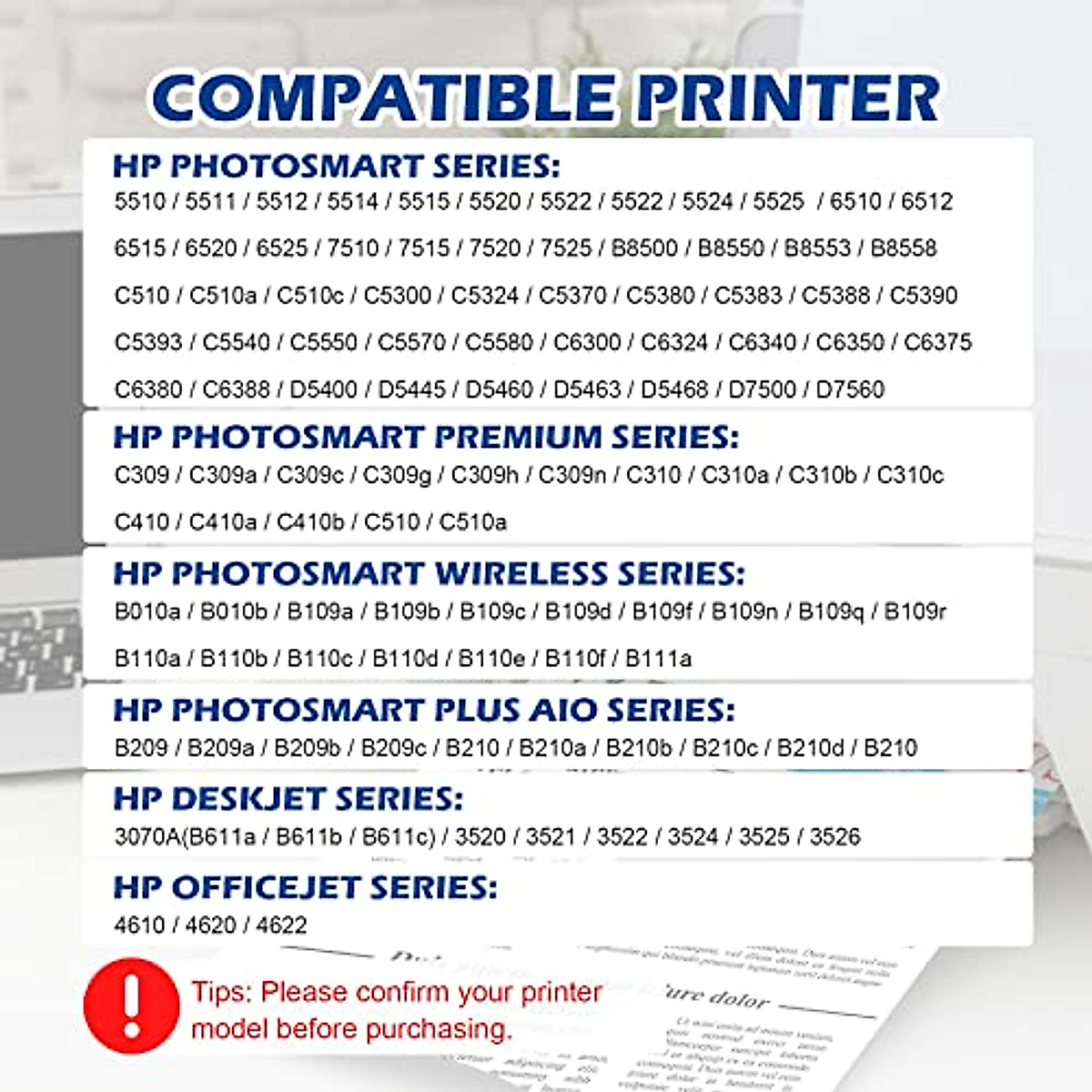 DOUBLE D 564XL Compatible Ink Cartridge Replacement for HP 564XL 564 XL High Yield for HP Photosmart 7520 6520 5520 5510 Deskjet 3520 3522 Officejet 4620 Printer (5 Black)