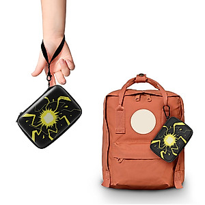 Rayvol Carrying Case for Pokemon Trading Cards, Fits up to 400 Cards, Card Holder with Hand Strap & Carabiner, Black