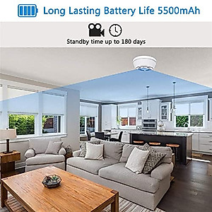 Hidden Camera Smoke Detector - Spy Camera 180 Days Standby Mini HD 1080P WiFi Night Vision Motion Detection Video Recorder Real-Time View Nanny Cam