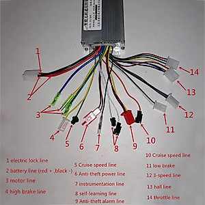 Bike Fender Electric Bike Accessories Brushless DC Motor Controller 36V/48V 350W for Electric Bicycle E-Bike Scooter Controller Mud Guards