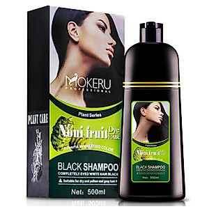 Maani NONI BLACK Professional Oil Hair Dye Color Shampoo 500 ML: Instant Fast Acting Long Lasting for Gray Hair Colors Hair in Minutes