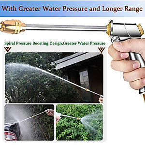 Garden Hose Nozzles,High Pressure Water Hose Nozzle Sprayer Head,360°Water Adjustment,2 Different Types of 3/4”Quick Connectors, for Watering Garden and Lawn,Washing Cars,Cleaning,Showering Dogs&Pets