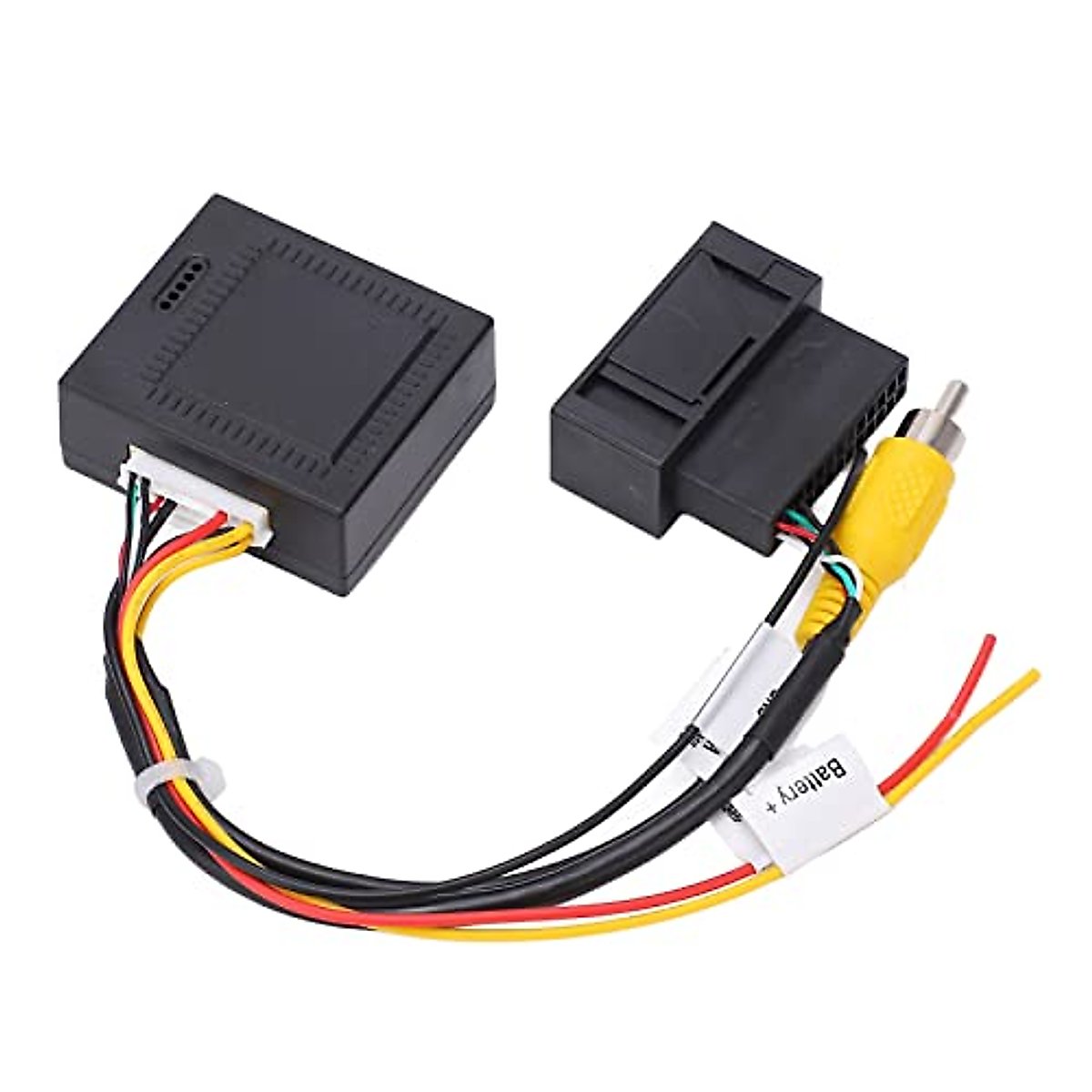 Qiilu Backup Camera Rear View License Plate Reverse Camera 12V 5W RGB to AV Converter Decoder Box Adapter Backup Camera Parts Replacement for Magotan CC