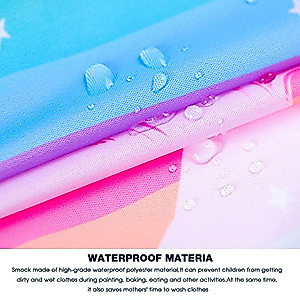 PASHOP 2 Pack Kids Art Smock Waterproof Painting Apron Smocks with 3 Pockets Age 2-7