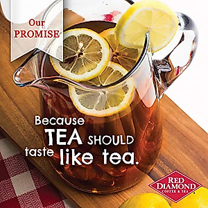 Red Diamond Iced Tea Bags, Decaffeinated, Family Size Tea Bags, Delicious And Freshly Brewed Taste, Special Premium Blend, 24 Count (Pack of 6)