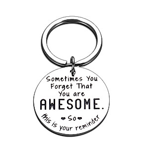 SYGUNAR Funny Inspirational Keychain Gifts Birthday Christmas Gifts for Women Men Best Friend BFF Him Her Thank You Gift for Coworker Boss Graduation Gifts for Daughter Son Students Key Chain