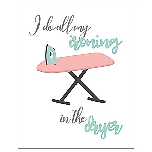 BigWig Prints Funny Laundry Room Wall Art - Laundry Posters, Cute Prints for Rooms, Decorative Artwork for Wash and Dryer Room, Humorous Photos for Home - Unframed Set of 4 (8x10)