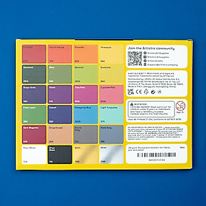 ARTISTRO 24 Fabric Markers - Fine Tip Permanent Decorating Kit for Clothes - No Bleed Pens for T-Shirts, Bags, Textile, Canvas, and More