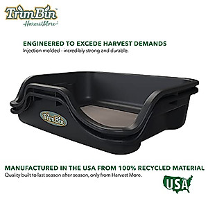 Harvest More Trim Bin Portable 2 Piece Workstation Container with 150 Micron Stainless Steel Sifter Screen, Trim Tray, and Static Brush