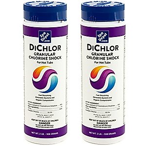 Spa Depot DiChlor Hot Tub Sanitizing Shock, Best Choice Chlorine Granules, 2 lb. Each (2-Pack)