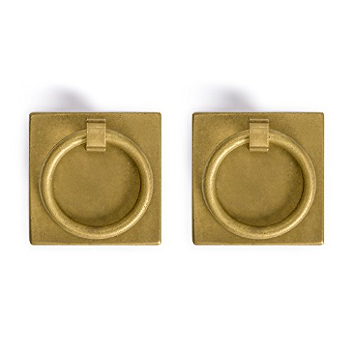 Hardware Philosophy Ring Plate Pulls 2.3 Inches - Set of 2 - Architectural, Interior Design, Furniture Cabinet Customization Hardware