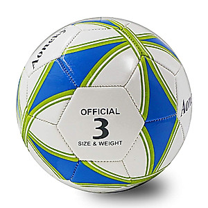 Aoneky Kids Deflated Mini Soccer Ball for Boy Girl Aged 3-8 Years Old,Dogs,Size 3, Small