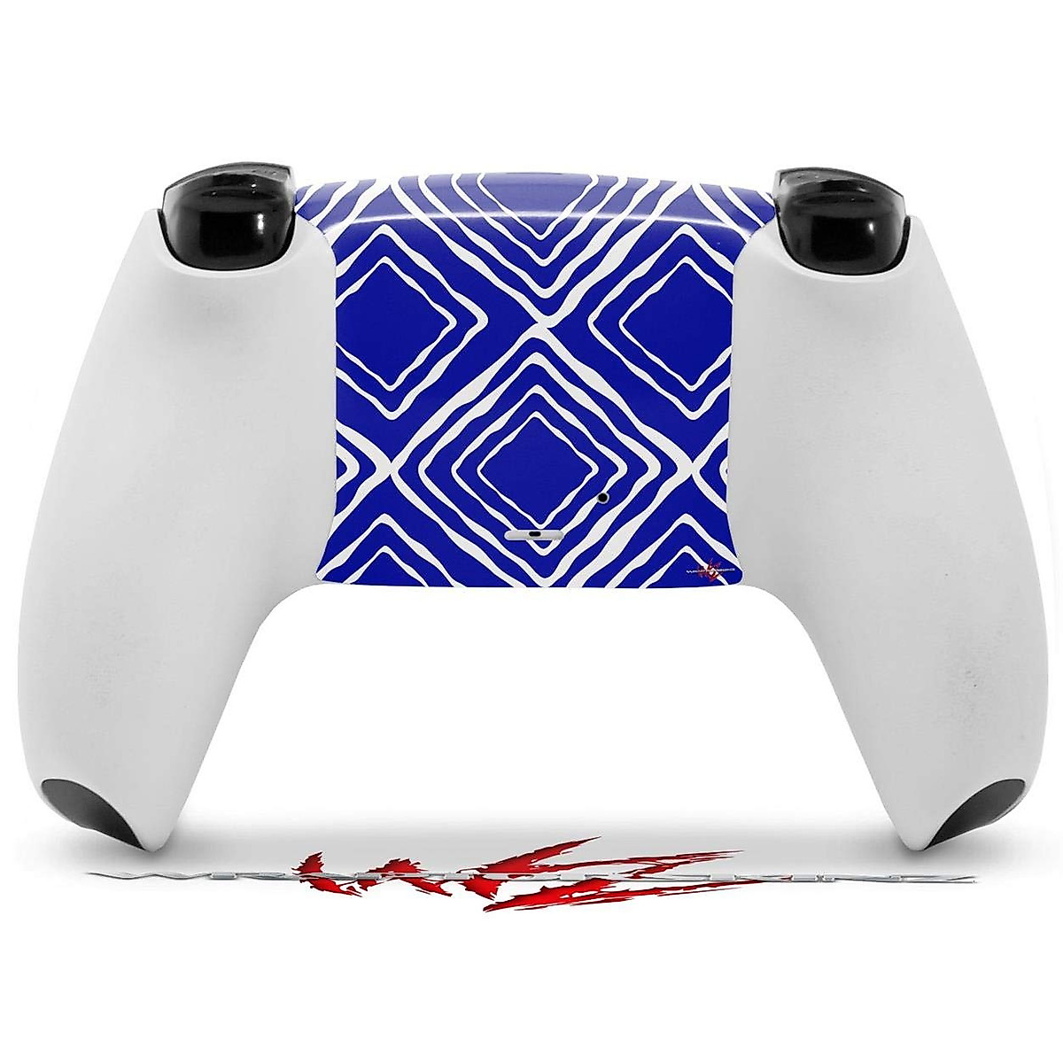 WraptorSkinz Skin Wrap compatible with Sony PS5 DualSense Controller Wavey Royal Blue (CONTROLLER NOT INCLUDED)