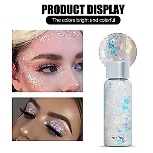 Glitter Body Gel, Glitter Set with Glitter Body Gel Stick for Party