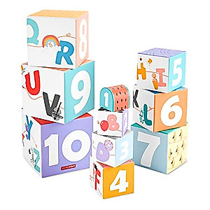 Skip Hop Infant Toy Nesting Blocks, ABC & Me