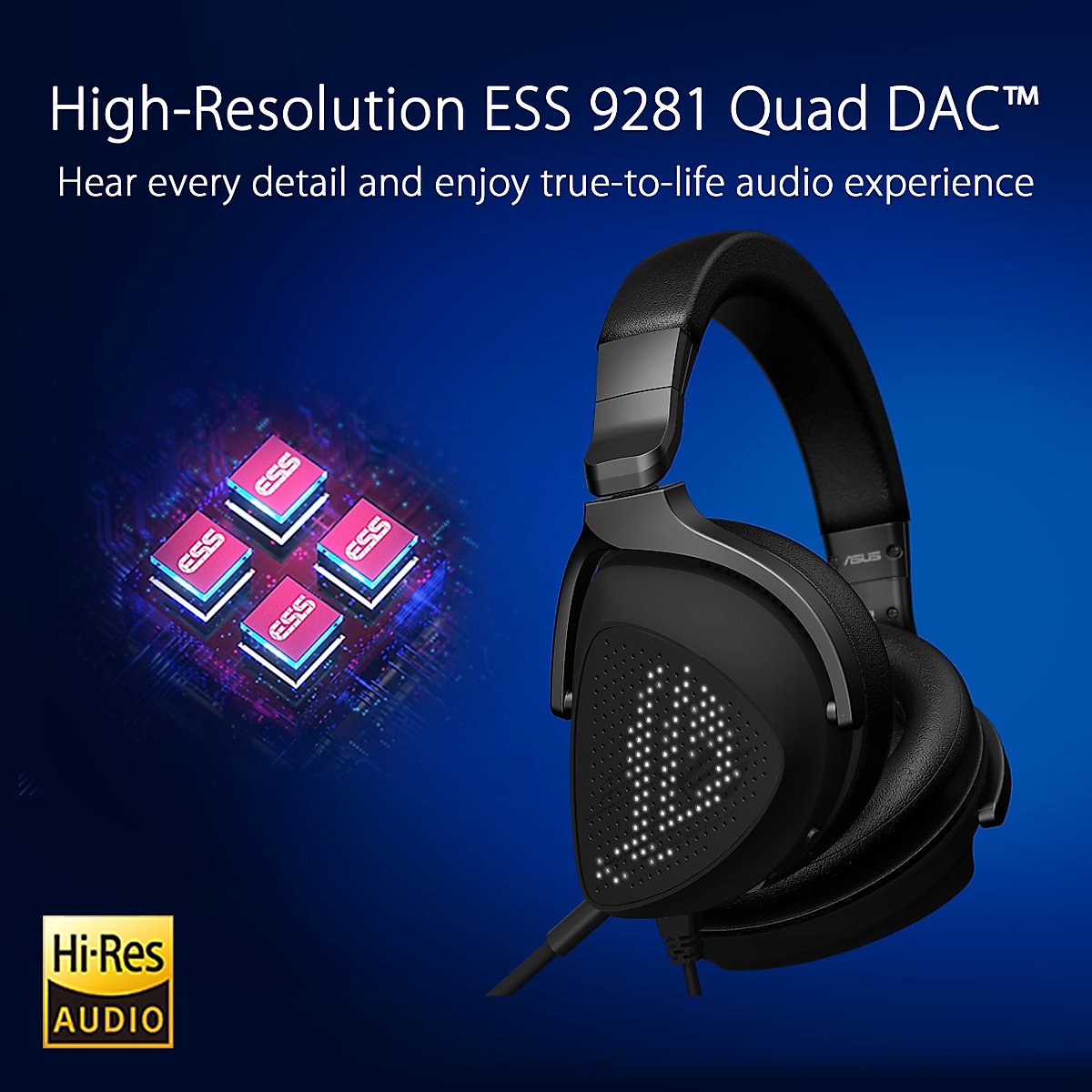 ASUS ROG Delta S Animate Gaming Headset | Customizable AniMe Matrix LED Display, AI Noise-Canceling Mic, Hi-Res ESS 9281 Quad DAC, Lightweight, USB-C, For PC, Mac, PS5, Switch and Mobile Devices,Black