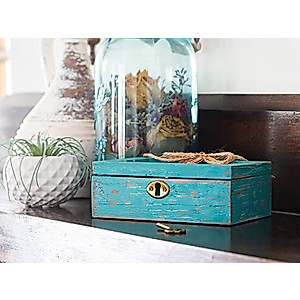 Cottage Garden Faith All Things Possible Petite Locket Teal Distressed Music Box Plays Amazing Grace