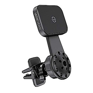 WixGear Universal Air Vent Twist Hole Magnetic Phone Holder for Car, for All Cell Phones with Fast Swift-Snap Technology, Will Not Block Air Vent Flow - for Vertical and Horizontal Vent