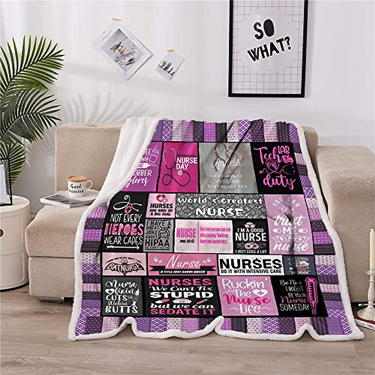 Juirnost Nurse Gifts for Women,Nurse Gifts Throw Blanket,Nurse Gifts,Gifts for Nurses,Nurses Day Gifts,Nurse Blanket,Nurse Retirement Gifts for Women,Retirement Gifts for Nurses for Bed Sofa 50X60inch