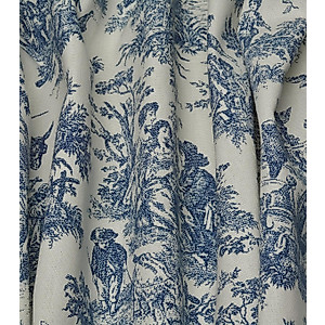 Waverly - Premium Printed Cotton Fabric by The Yard, Floral Design, DIY, Craft, Project, Sewing, Designer Upholstery and Home Decor, 54" Wide (Rustic Life Collection, Indigo)