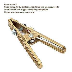 260/300/500A Brass A-shape Ground Welding Earth Clamp Welder Earth Ground Cable Copper Grip Clip Clamp for Welding Machine (260A)